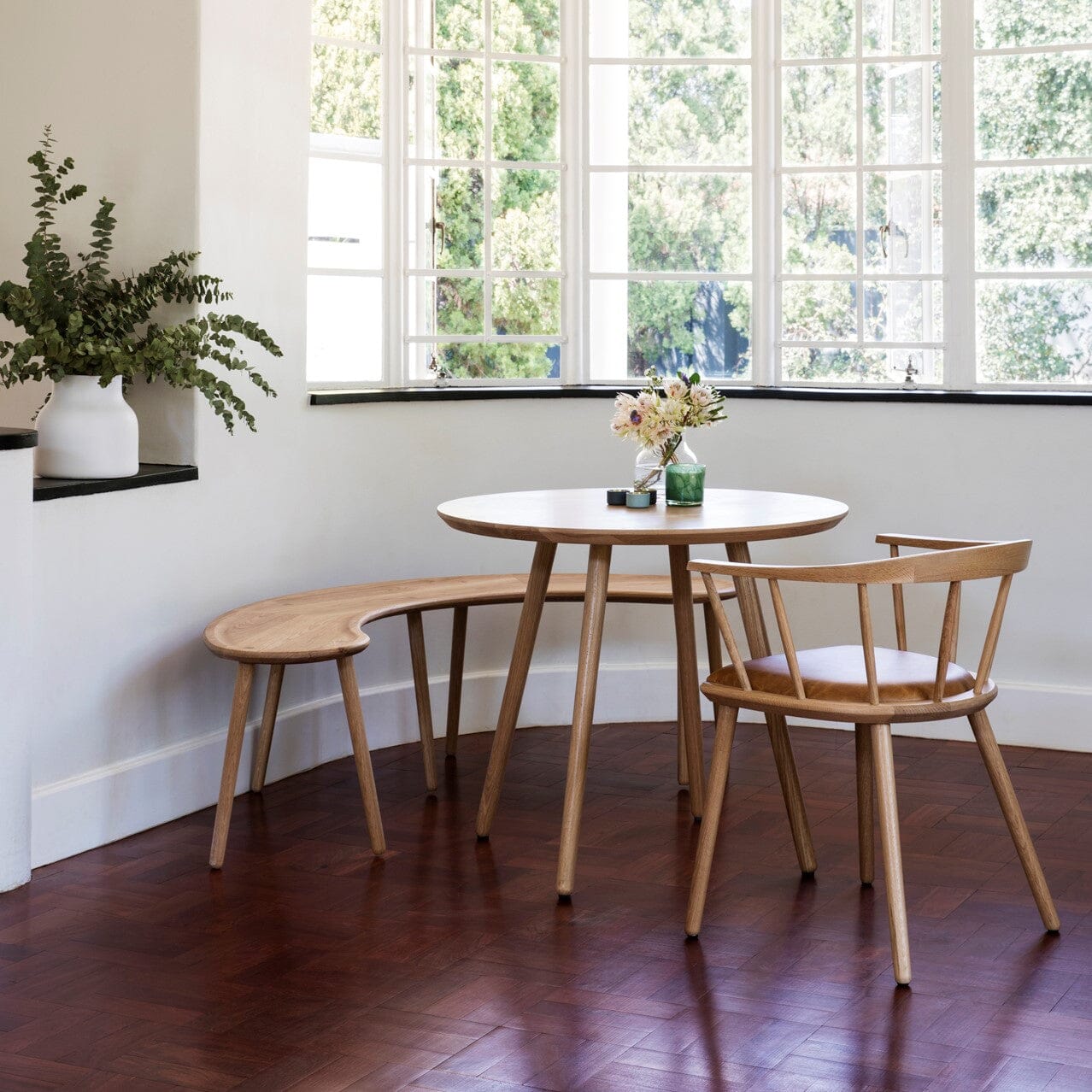 Curved Milk Bench - Stylish and Functional Seating